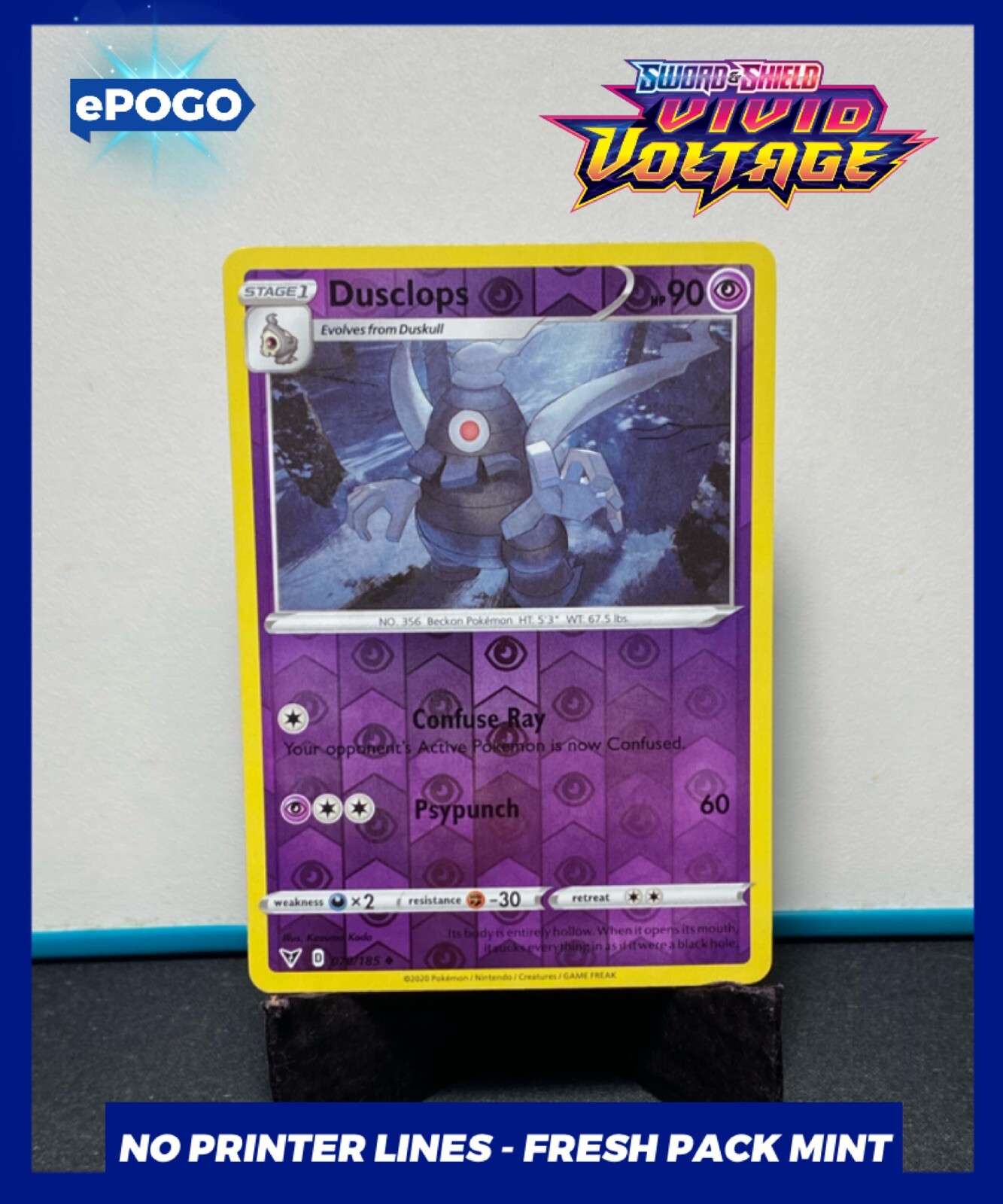 Dusclops Reverse Holo 070/185 Vivid Voltage Pokémon TCG: Pokemon Card ...