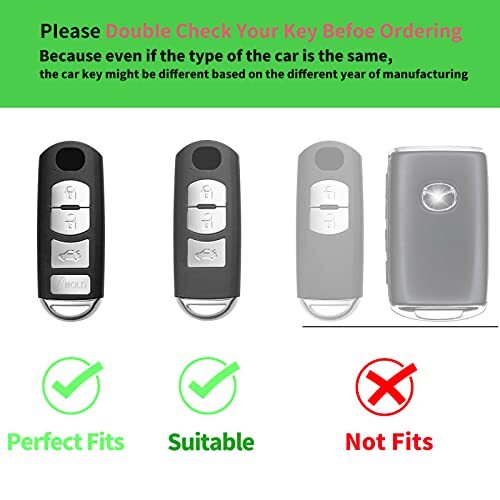 for Mazda Key Fob CoverSoft TPU 360 Degree Protection for Mazda 3 6 8 ...