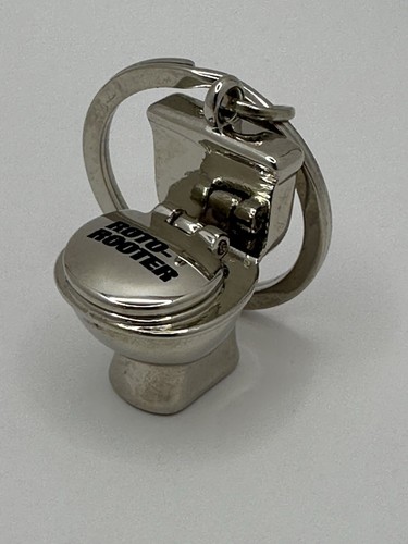 Roto Rooter Metal Toilet Key Chain approx 1.5 inch tall x 1 in wide | eBay