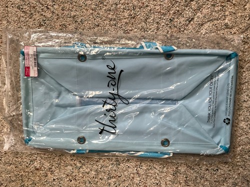 Thirty One Large Utility Tote in Neon Blue Colorblock | eBay