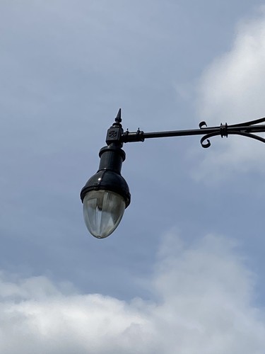 Vintage Ornate Detroit City Street Light Fixture w. Glass Globe, Can ...