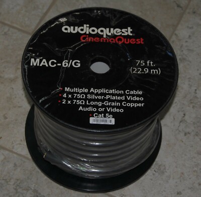 AudioQuest MAC6+/G Multiple Application Cable - 75 Ft Spool - New | eBay