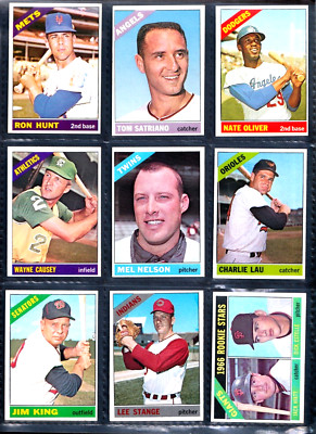 1966 Topps Baseball LOT of 9 #360 361 364 366 367 368 369 371 373 EX-MT ...