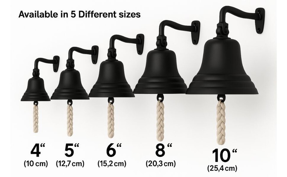 Wall Mounted Last Order Bell Outdoor Black Bell Home Bar Decor Pub Bell ...