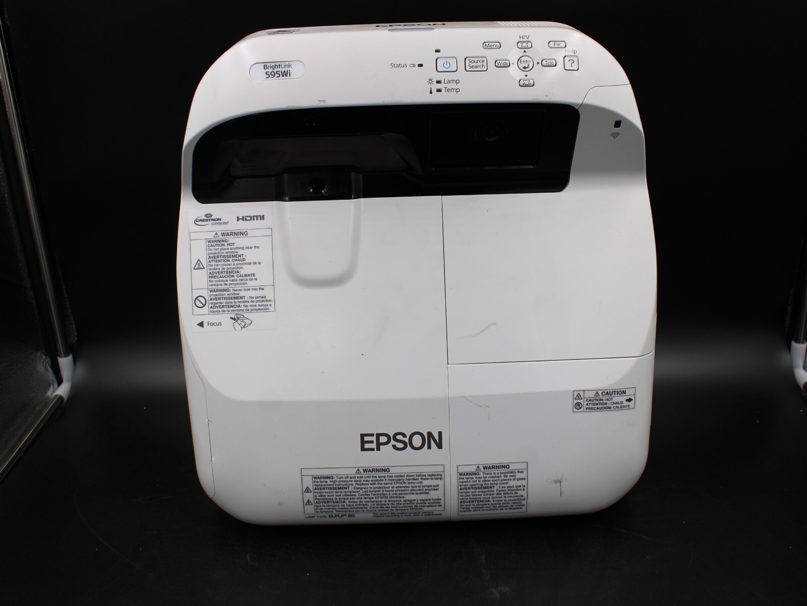 Epson BrightLink 595WI WXGA 3300 Lumens Projector 0-499 Lamp Hours TESTED