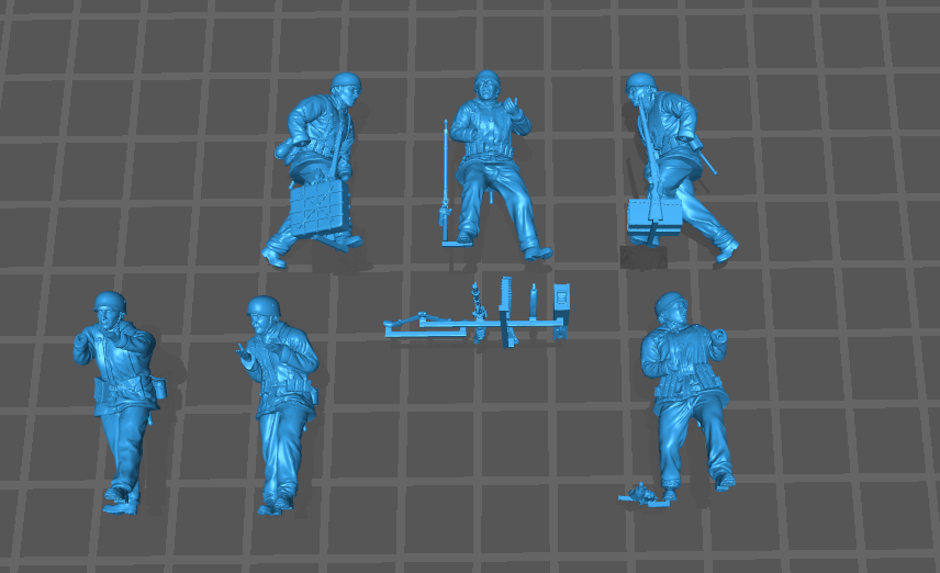 1/35 Scale German Machine Gun Crew Set 6 Soldiers Model Kit Resin ...