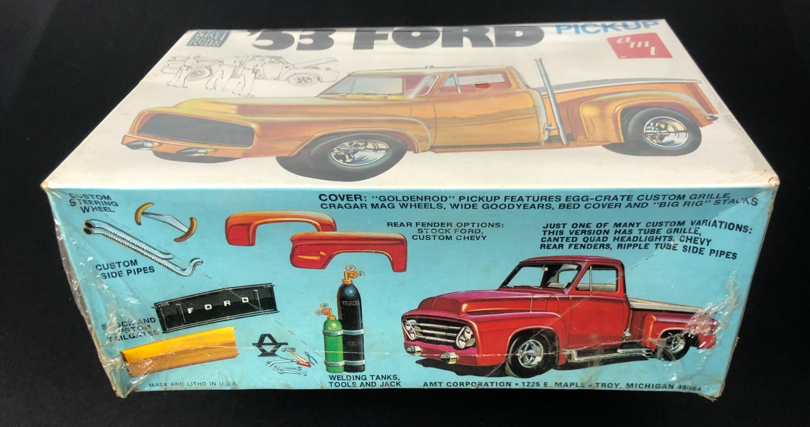 Vintage AMT 1953 53 Ford Pick up 1:25 Scale 1974 Model Kit RARE FACTORY ...