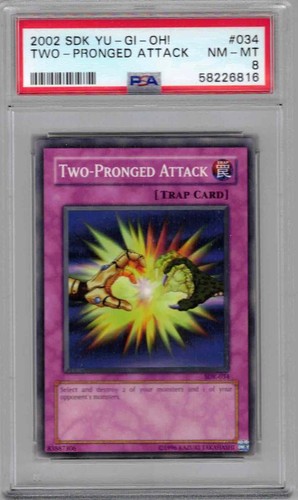 2002 Yu-Gi-Oh SDK, #034, Two-Pronged Attack, PSA 8, NM-MT | eBay