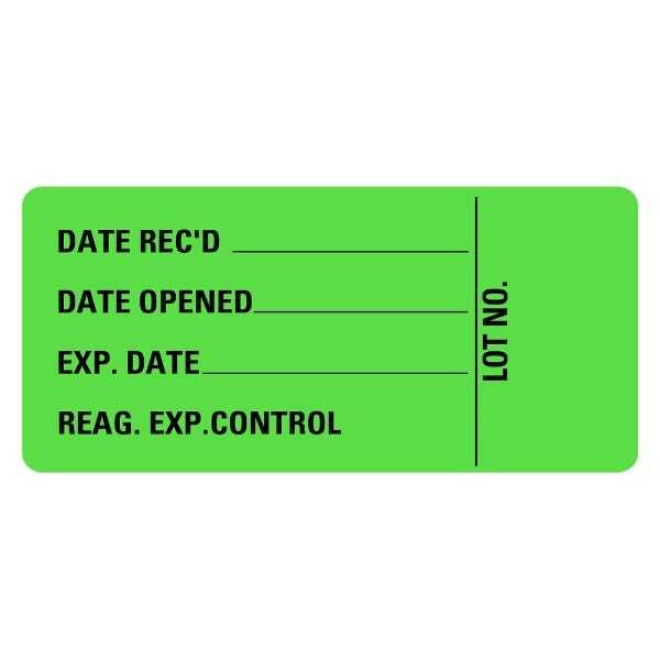 Date Rec'd Date Opening EXP Date Medical Labels | eBay