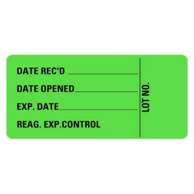 Date Rec'd Date Opening EXP Date Medical Labels | eBay