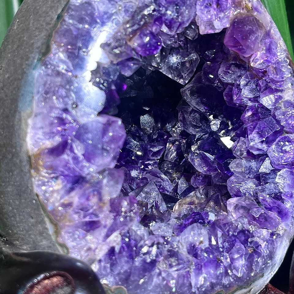 4.49LB High quality rare purple crystal dragon egg cave crystal ...