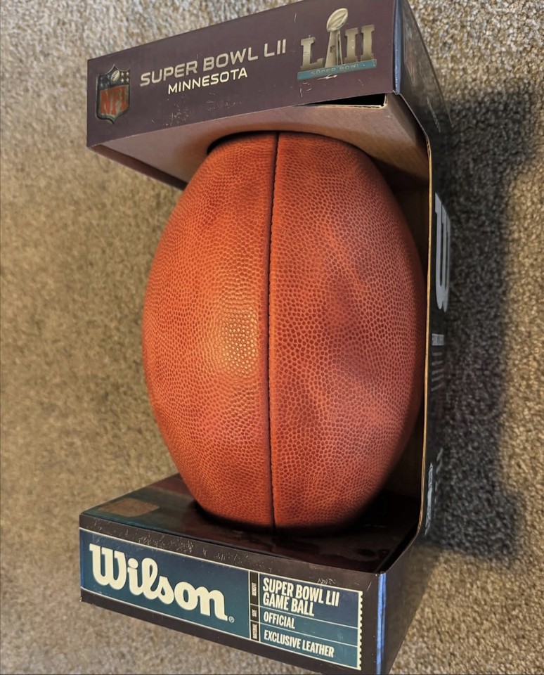 2018 (2017 Season) Official NFL Wilson Super Bowl 52 Football - Eagles ...