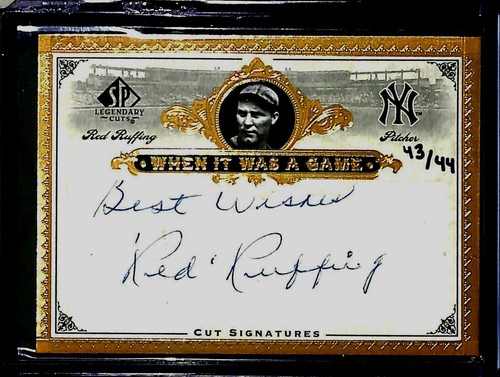 2006 Upper Deck SP Legendary Cut Signature Autograph #WGC-RR Red ...