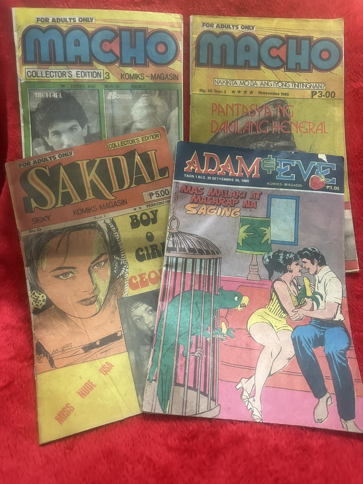 Lot of 4 1980s Vtg Komiks Magazine Philippines Tagalog Collectible ...