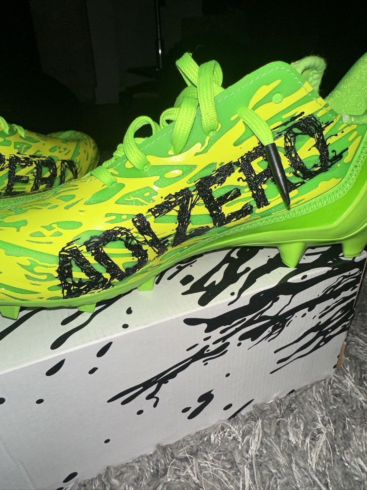 Adidas Adizero 12.0 Poison Green Football Cleats IG7216 Men’s Size 8 ...