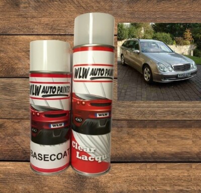 For MERCEDES CUBANITE SILVER 723 2K BASECOAT CAR MIXED AEROSOL SPRAY ...