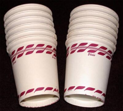 Full Box Vintage 1950s 8oz DIXIE CUP 50 Hot Drink Cups #2108 Old Store ...