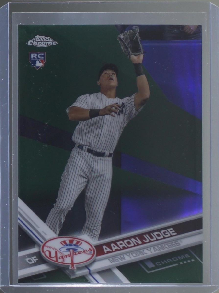 2017 Topps Chrome - Green Refractor Catching #169 Aaron Judge /99 (RC ...