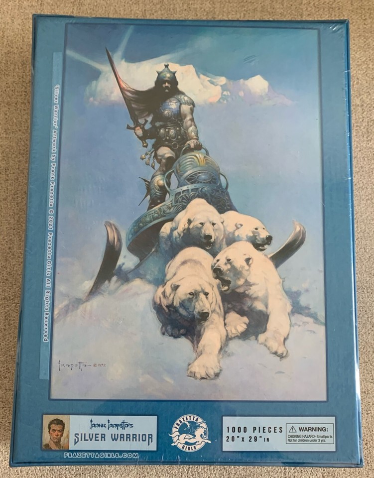 Frank Frazetta 1000 Piece Puzzle Silver Warrior (Frazetta Girls 2021 ...