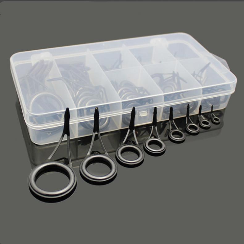 75x Rod Ceramic Guides Ring Fishing Rod Guide Repair Kit Top Tip ...