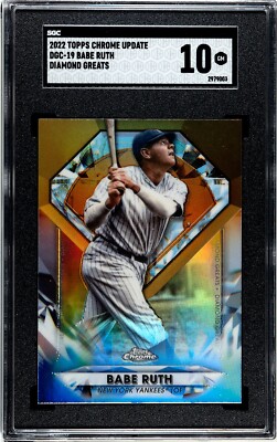 2022 Topps Chrome Update #19 Babe Ruth Diamond Greats SGC 10 GEM MINT ...