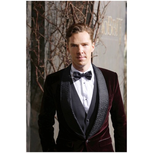 Benedict Cumberbatch in Red Velvet Tuxedo Jacket Bowtie 8 x 10 inch ...