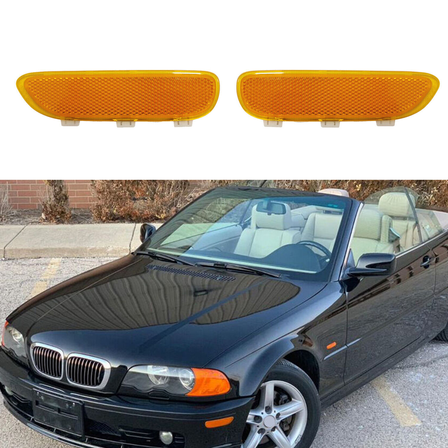 Side Marker Lamp Front Bumper Reflector For BMW E46 2D Coupe/ 01-06 E46 ...