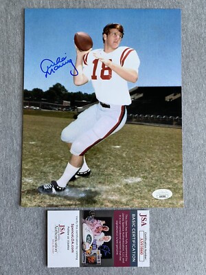 OLE MISS REBELS- ARCHIE MANNING AUTOGRAPH 8x10 ACTION PHOTO JSA AS93860 ...