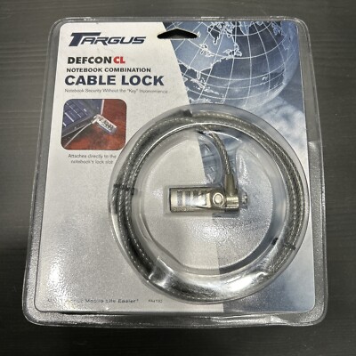 Targus Defcon Cl Laptop Combo Cable Lock Anti-Theft Device Notebook ...