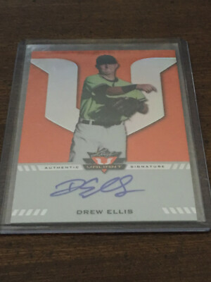 DREW ELLIS 2017 Leaf Valiant ORANGE Autograph #24/25 DIAMONDBACKS ...