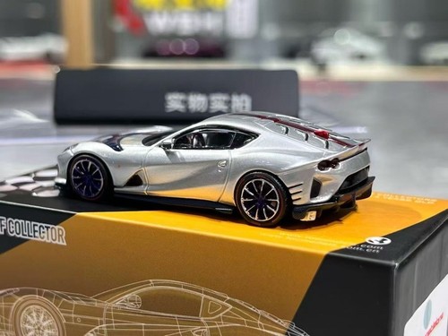 TOC 1:64 Silver Red Stripe 812C Coupe Sports Model Diecast Metal Car | eBay