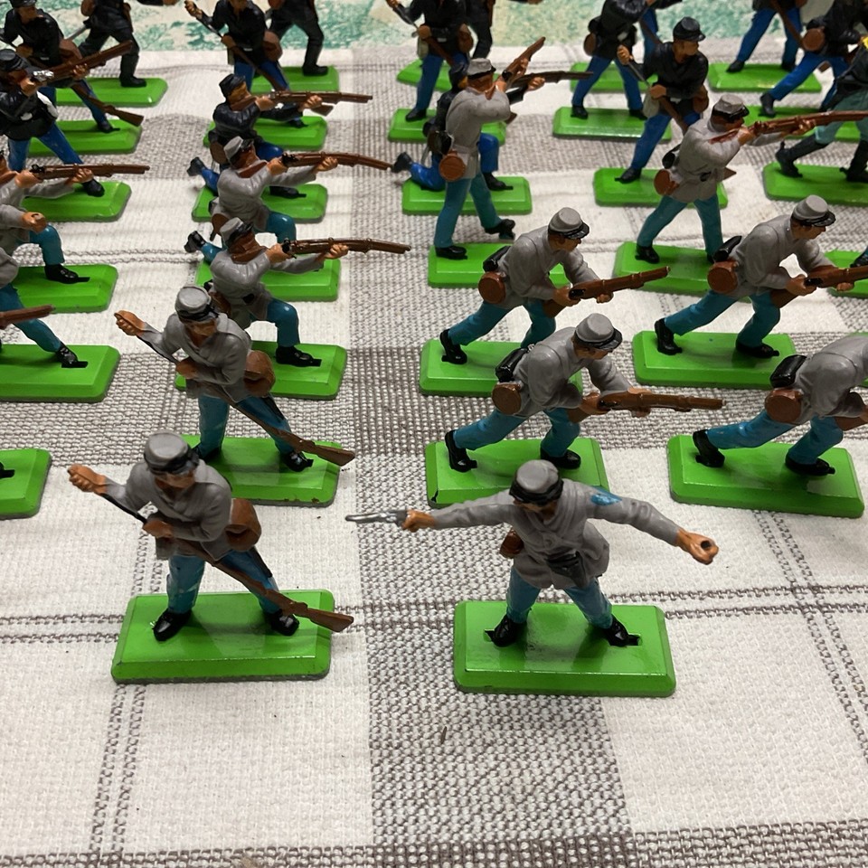 Vintage 1971 Britains Deetail Plastic Toy Soldier US Civil War Lot of ...