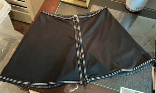 Karla Colletto Women's Black Zipper Front Swim Skirt Swimwear Size ...