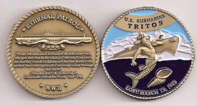 USS Triton SS 201 Submarine Challenge Coin DBF USN | eBay