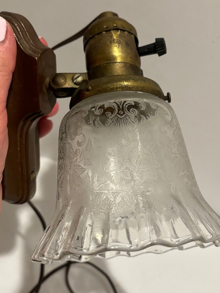 Antique Art Deco Cast Iron Wall Sconce Uno Adjustable Rotates 1920/30's ...