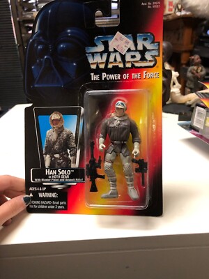 Hasbro Star Wars Power Of The Force Han Solo In Hoth Gear Action Figure ...