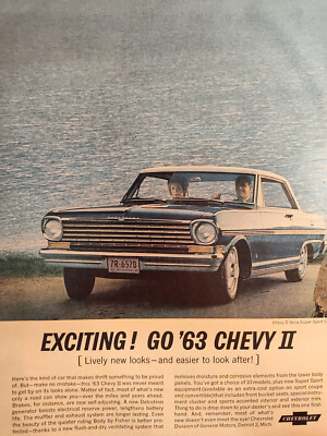 1963 LOOK Ad Advertisement Chevrolet Go 63 CHEVY II NOVA Super Sport ...