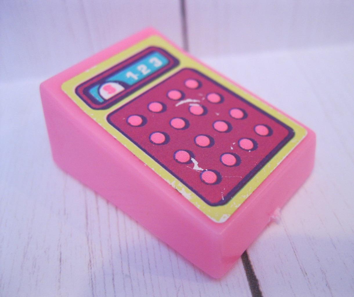 vtg Barbie doll Ice Cream Shoppe Store OFFICE TRAVEL PINK CALCULATOR ...