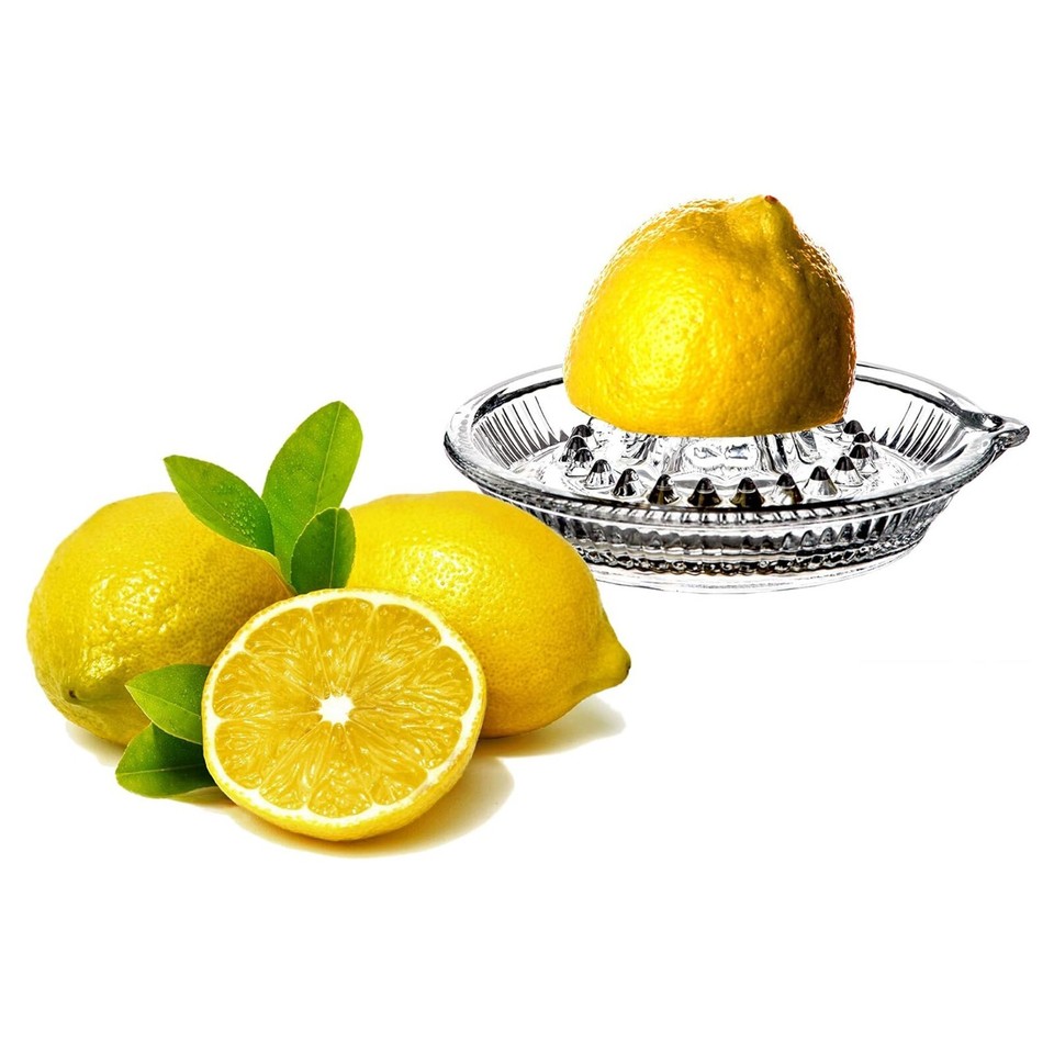 16cm Glass Citrus Lemon Orange Lime Squeezer Strainer Fresh Hand Juicer ...