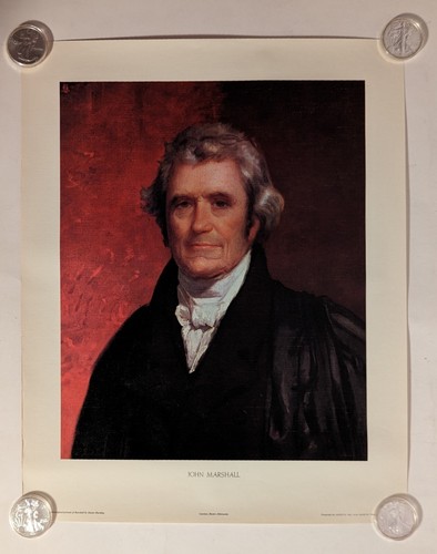 John Marshall Historical Portrait Maritz Print 16"x20" Poster Founding ...