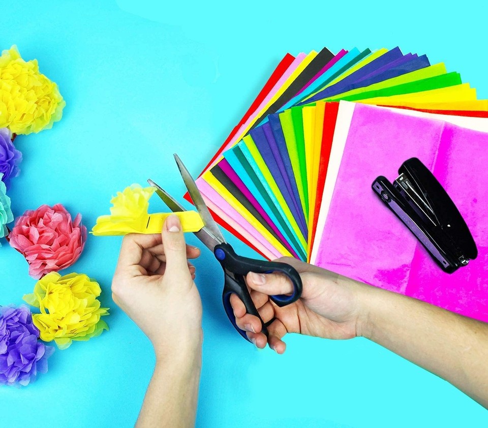 SOL 20pk Large Colourful Tissue Paper Sheets for Wrapping Gifts 66cm x ...