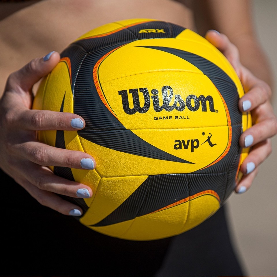 Wilson AVP OPTX Official Beach Volleyball Tour Match Game Ball - Black ...