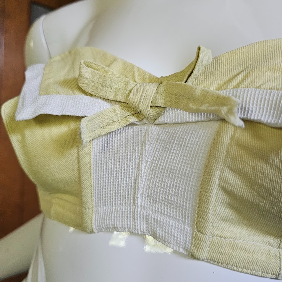 Vtg 50s Pin Up Cheesecake Foldover Boned Strapless Bullet Bra Crop Top ...