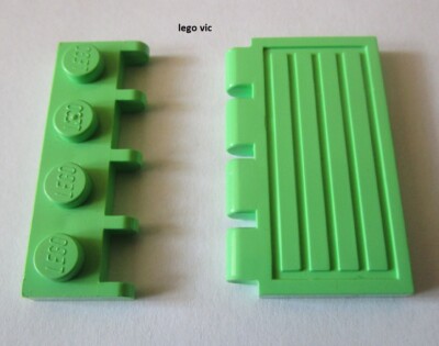 Lego 4315 Hinge Plate 1x4 + 2873 Hinge Train Gate 2x4 Md Green Belville ...
