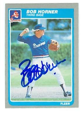 Bob Horner autographed baseball card (Atlanta Braves) 1985 Fleer #328 ...
