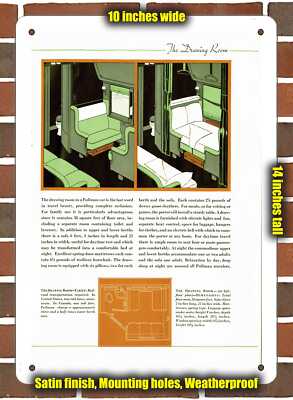 Metal Sign - 1934 Pullman Accommodations Drawing Room - 10x14 inches | eBay