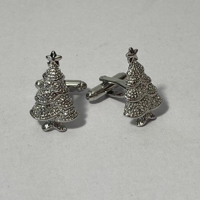 Christmas Tree Cufflinks Stocking Stuffer Xmas Gift for Him Noel Male ...