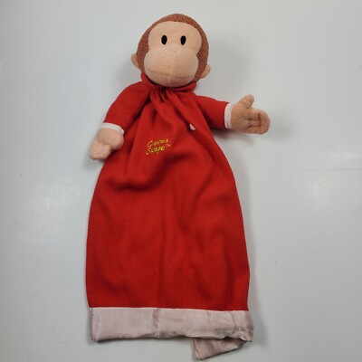 Curious George Security Blanket Red Soft Toy Plush Applause | eBay