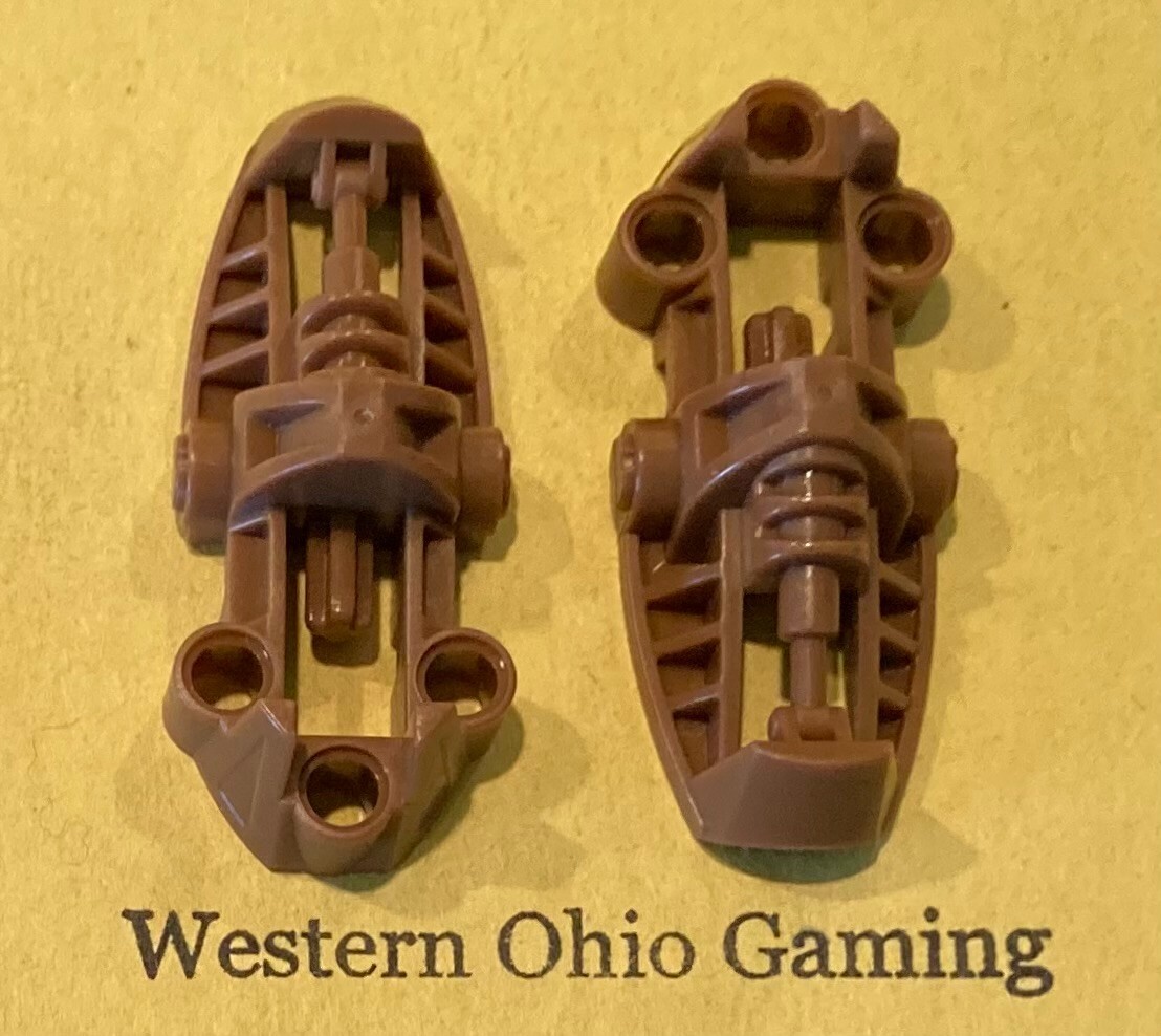 Lego Bionicle 2 x 47298 Brown Foot Toa Metru USED | eBay