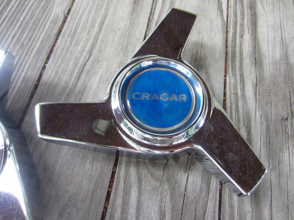 Vintage Pair Cragar Euro Style Spinner Caps / Tru Spoke Wire Wheel ...